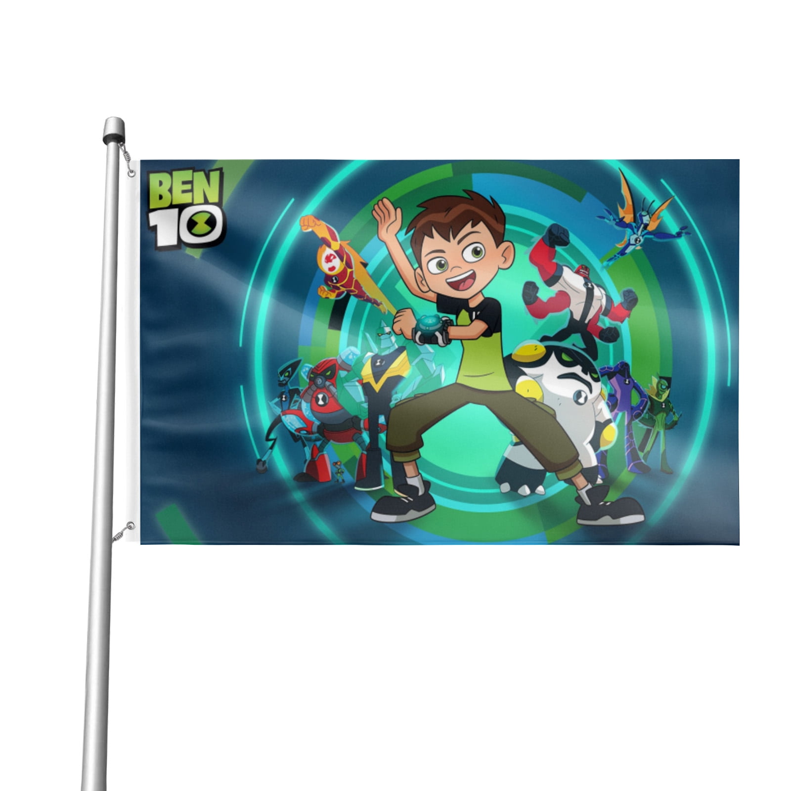 SDQFVG Ben 10 Garden Flag 2.5 x 4 ft Double Sided Banner with Brass ...