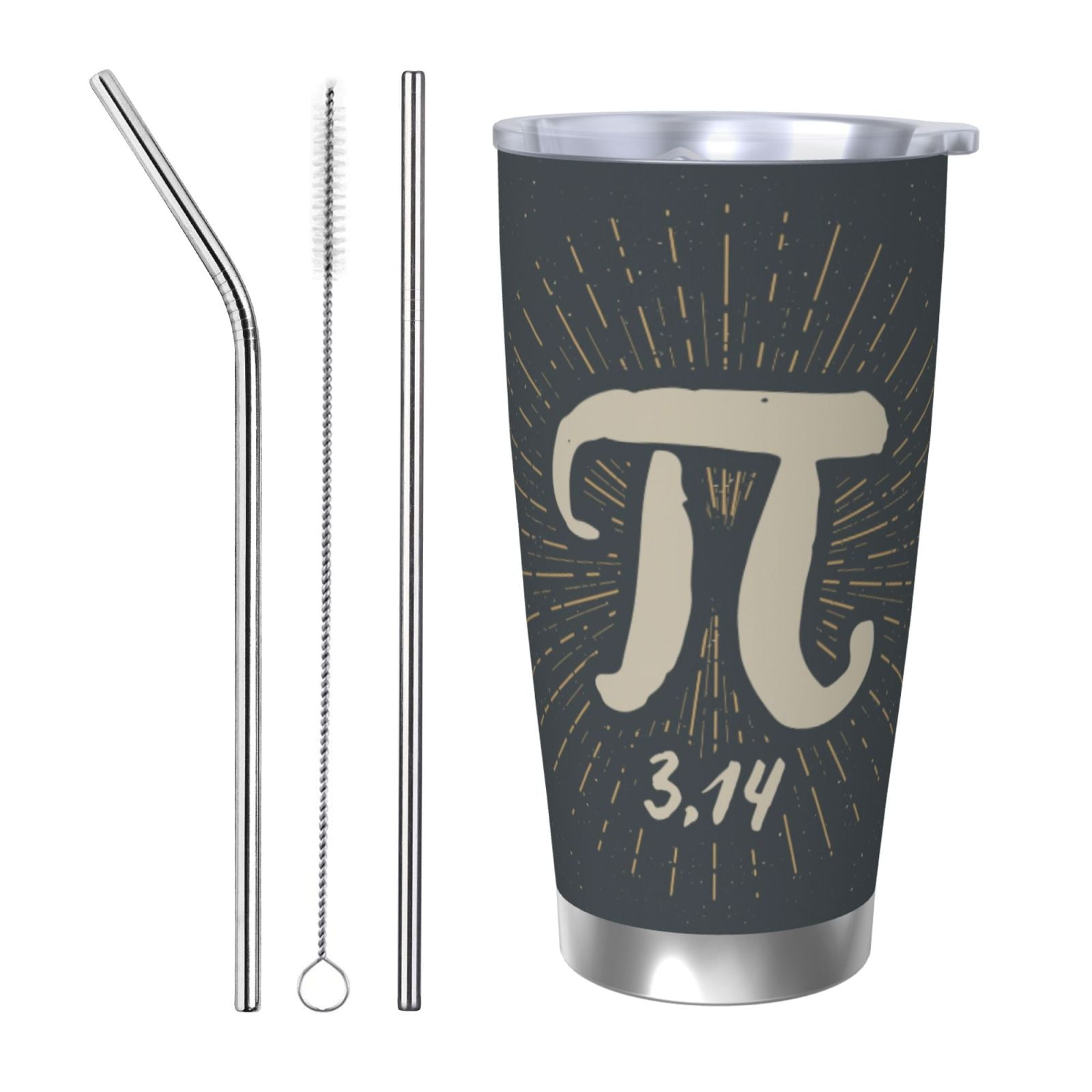 SDQFVG Funny Mathematical Happy Pi Day Coffee Mug Stainless Steel ...