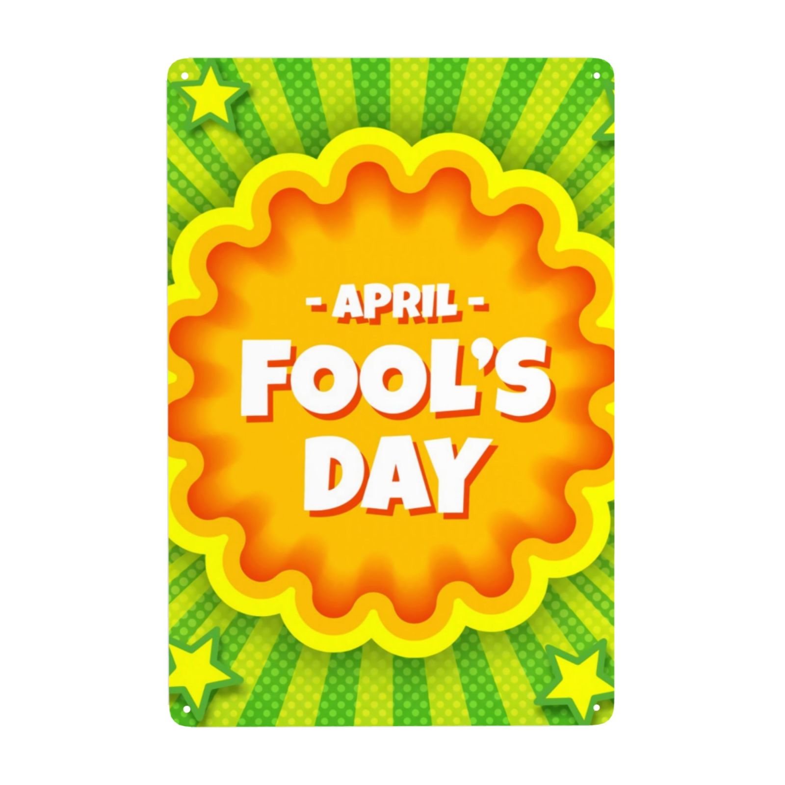 SDQFVG Happy April Fools' Day Yard Signs Tin Metal Sign Fence Wall ...