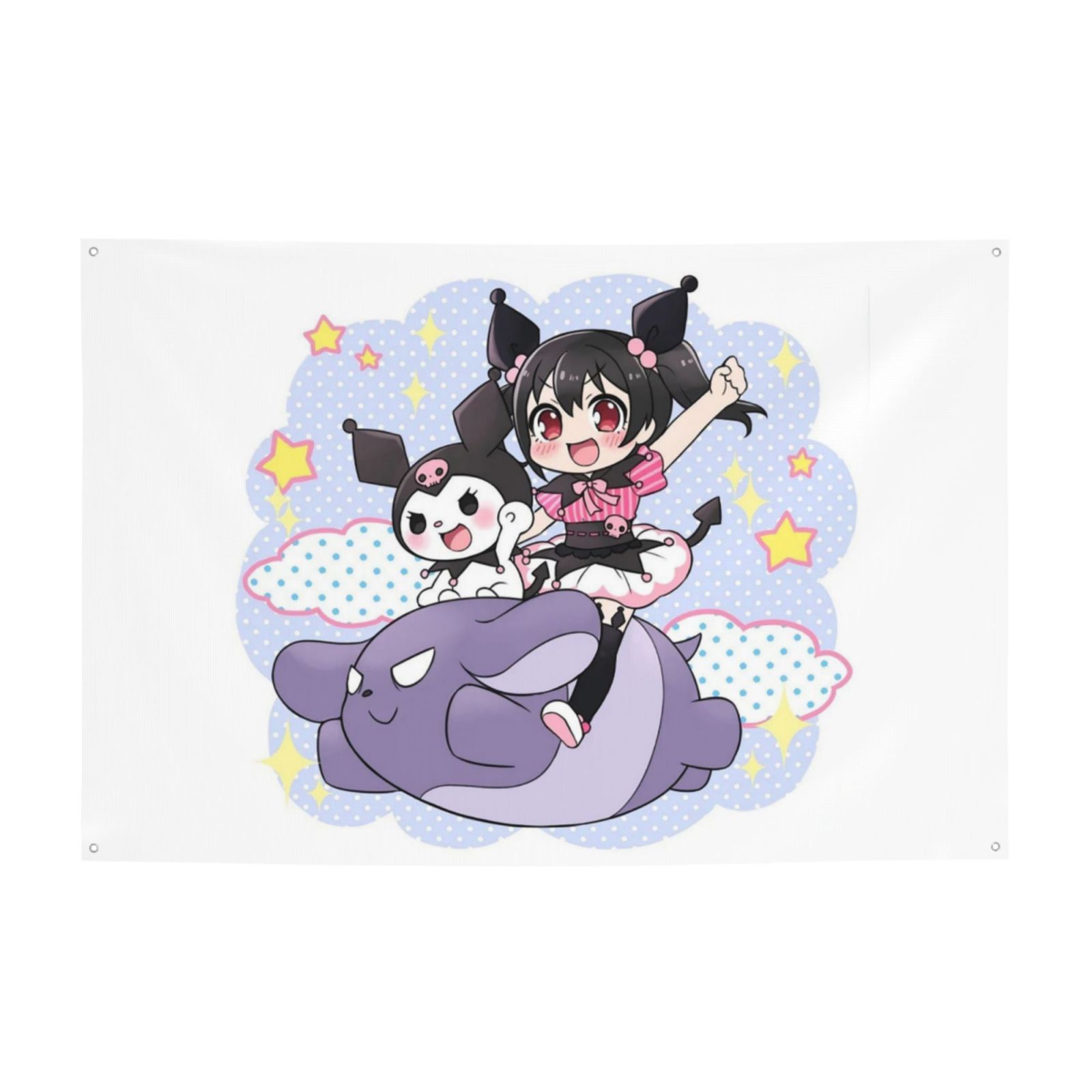 SDQFVG Kuromi Banner Backdrop Home Decor Yard Signs Party Banners 47 x ...