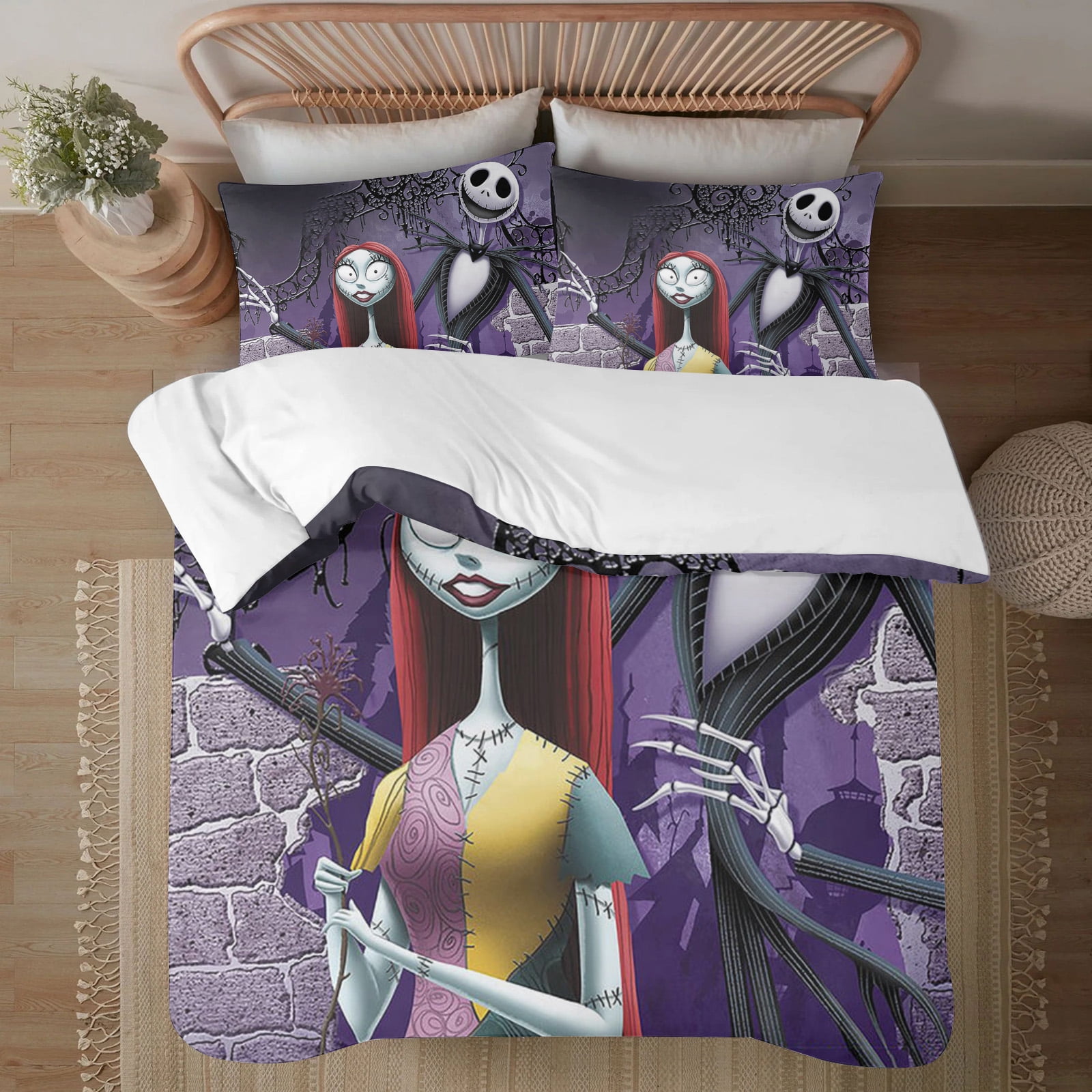 SDQFVG Nightmare Before Christmas Bedding Set 3 Piece with 1 Quilt ...