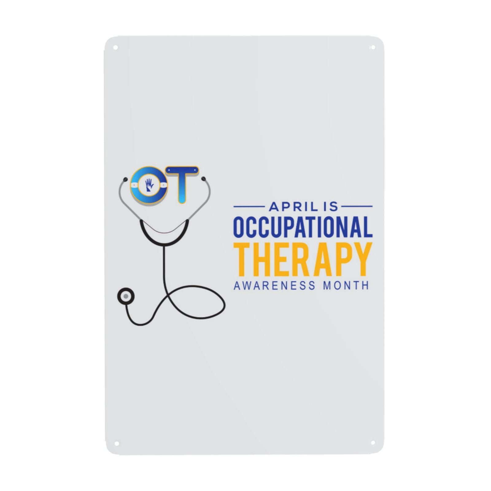 SDQFVG Occupational Therapy Awareness Month Yard Signs Tin Metal Sign ...