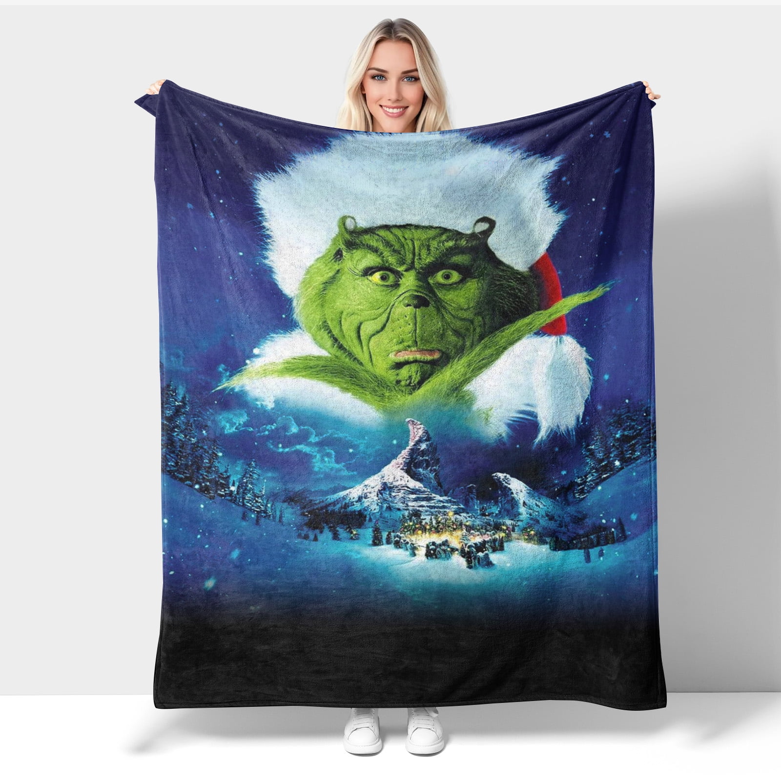 SDQFVG The Grinch Stole Christmas Throw Blanket Flannel Blanket 40 x 30 ...