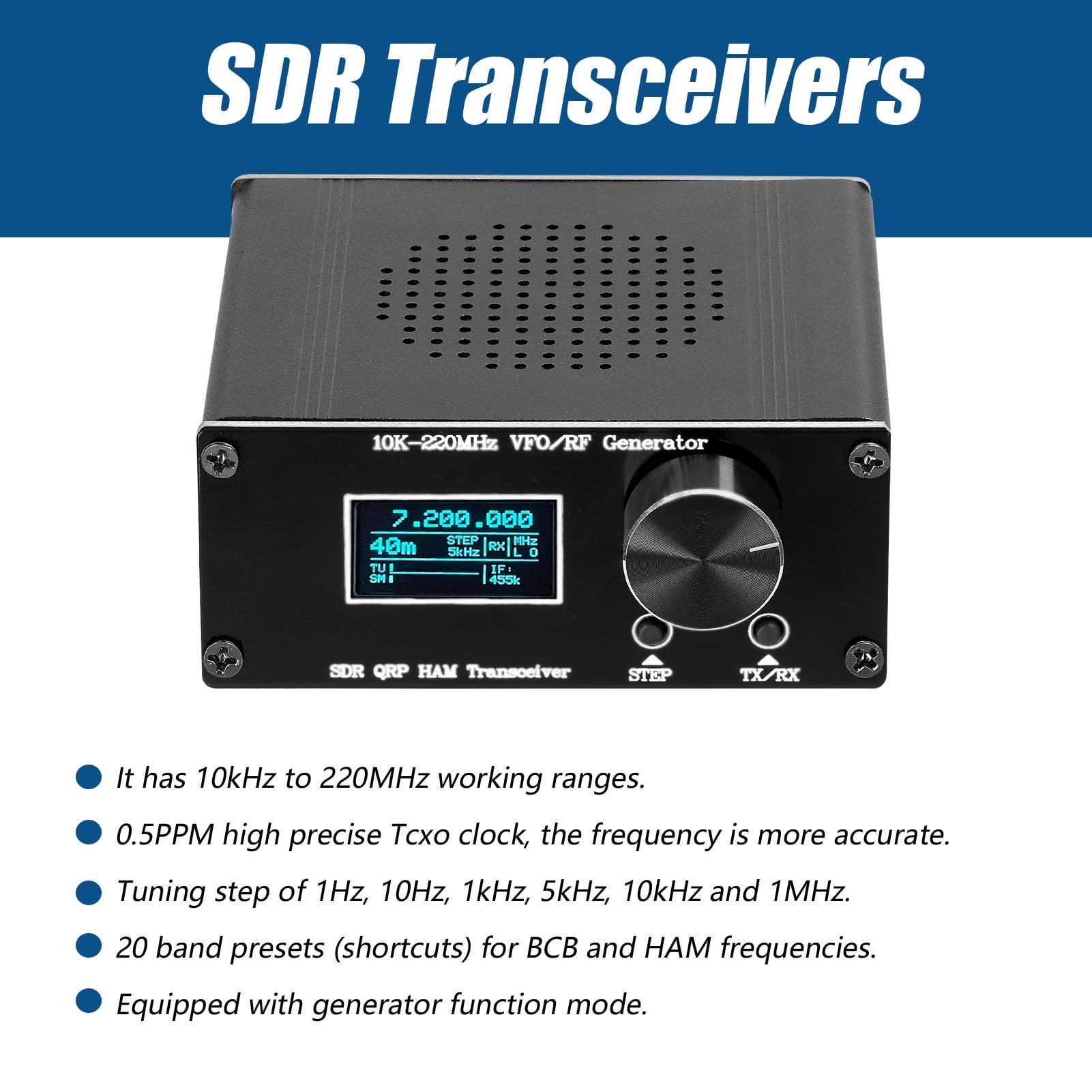 SDR Transceiver,Receiver Software Defined Ham Qrp 20k-220mhz Receiver ...