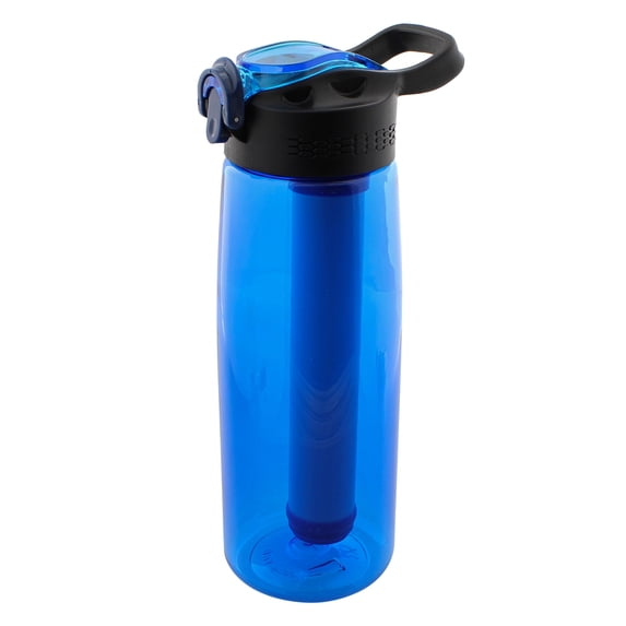 SDS Blue Water Filter Bottle - Water Bottle Filter Travel Tool for ...
