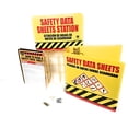 SDS Display Kit Rack Set with Heavy Duty 3 Inch Ring Binder, Wire Rack ...