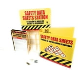 SDS Display Kit Rack Set with Heavy Duty 3 Inch Ring Binder, Wire Rack ...