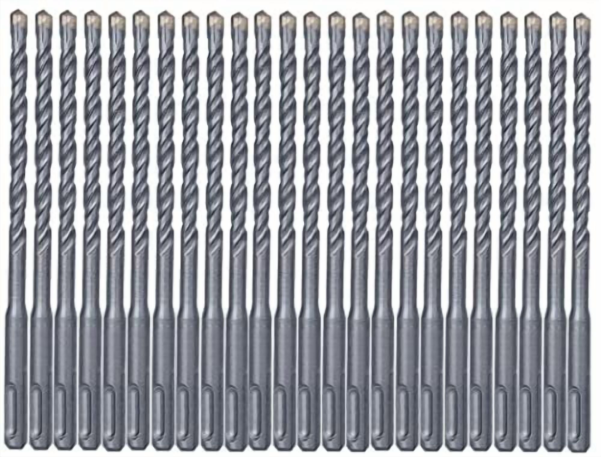 SDS Plus Rotary Hammer Drill Bit 24Pcs 3/16 in. x 6 in. Masonry ...