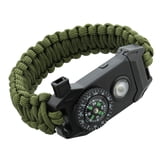 SDS Survival Paracord Bracelet - Green 7-in-1 Camping Tactical Bracelet ...