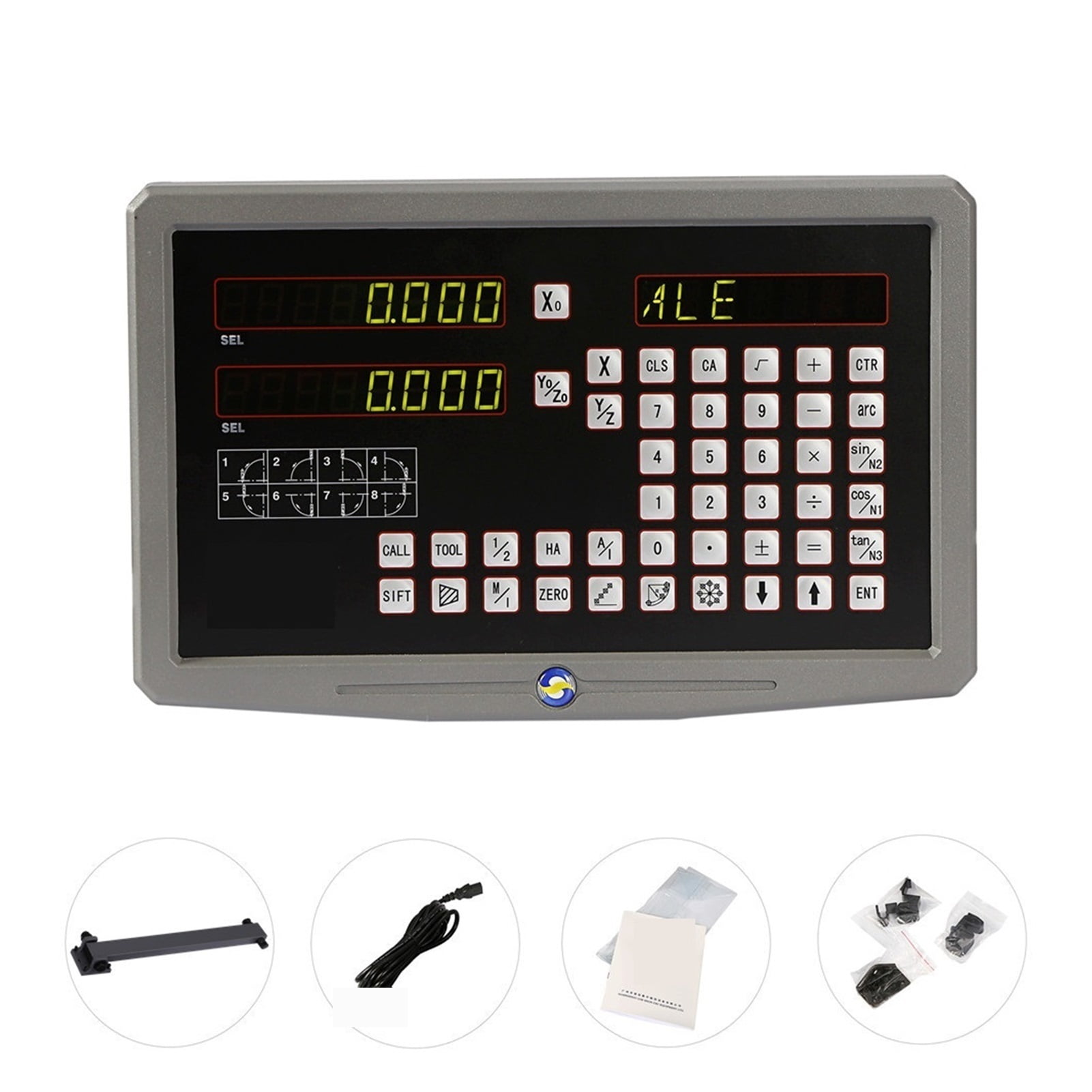 SDS6-2V 2 Axis Digital Readout With Metal Casing Turning Lathe Drill ...