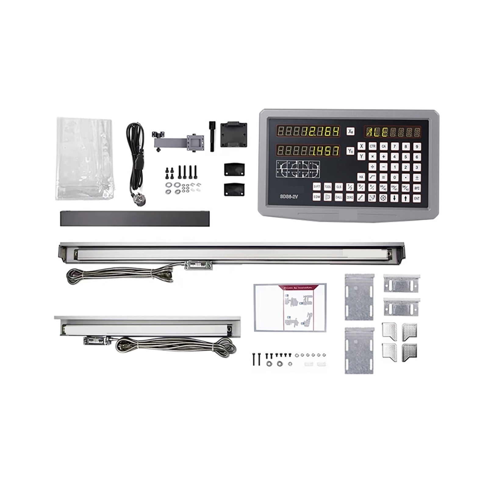 SDS6-2V 2-axis Digital Readout DRO And Ka300 Ka500 Linear Scale 50 ...