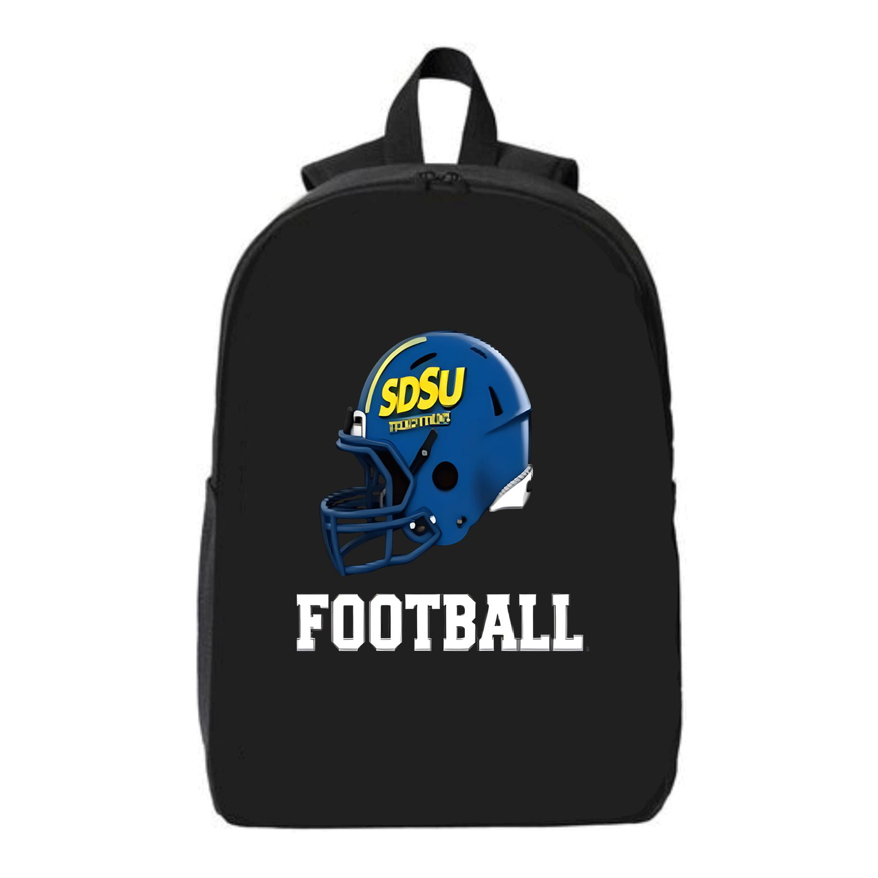 SDSU Football Laptop Backpack - Stylish Black Design with Blue Helmet ...