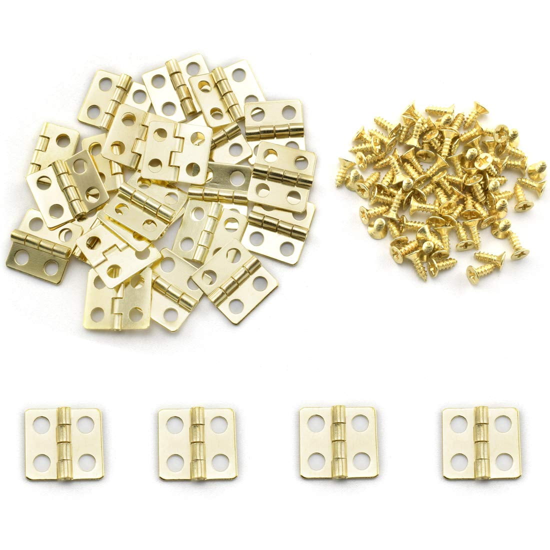 SDTC Tech 24-Pack Mini Hinges 13x12mm 180 Degree Rotation Antique Butt ...