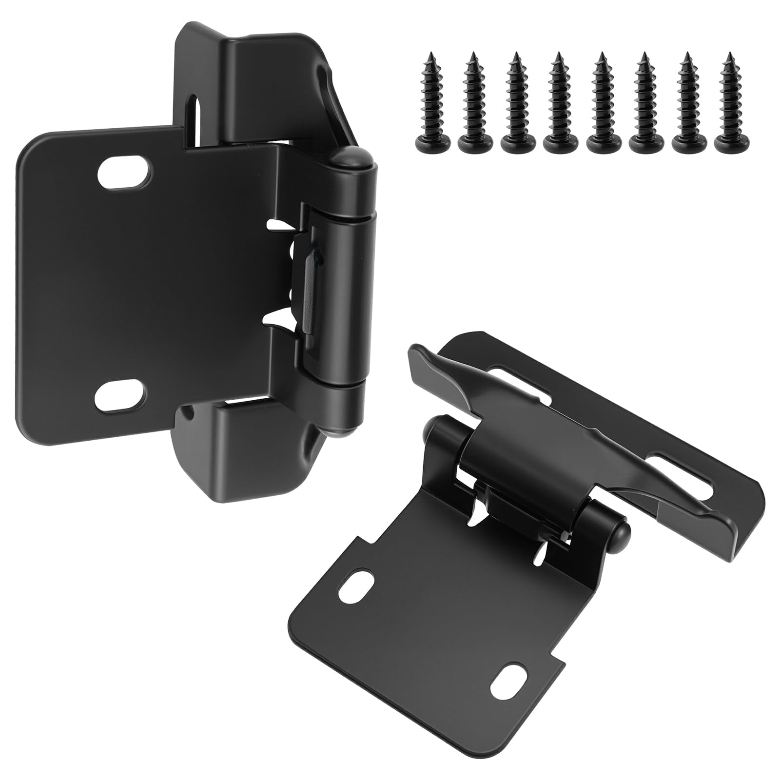 SDTC Tech 32-Pack Overlay Cabinet Door Hinges 9/32 Inch Self Closing ...