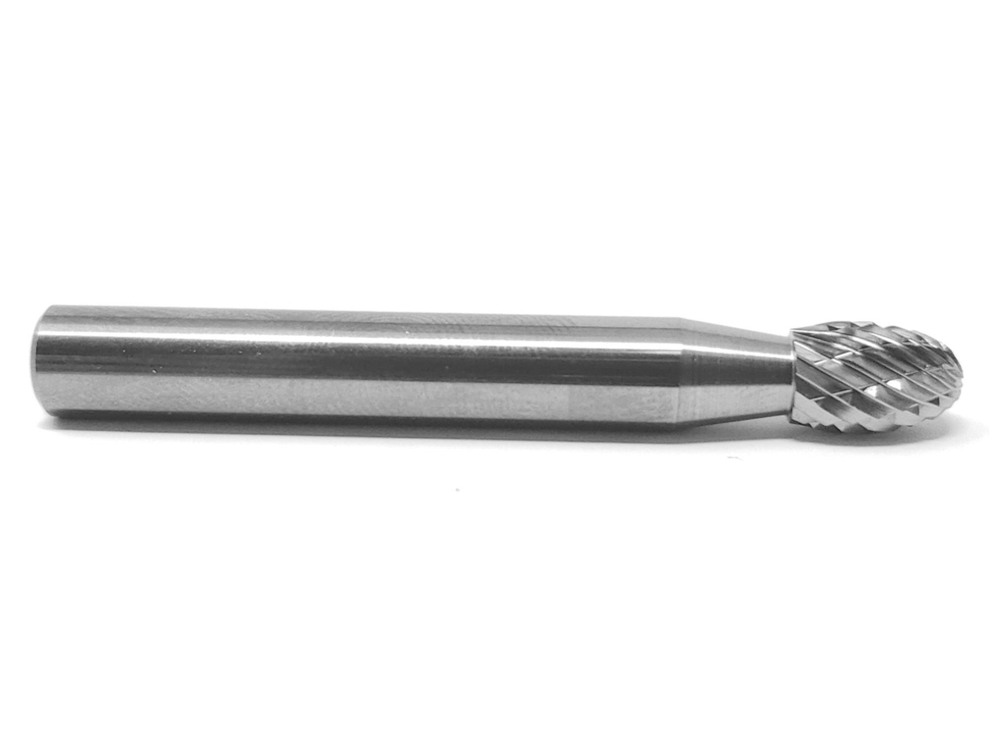 HELONGCO SE-1 Double Cut Oval Shape Carbide Burr Bit, 1/4" x 3/8 ...