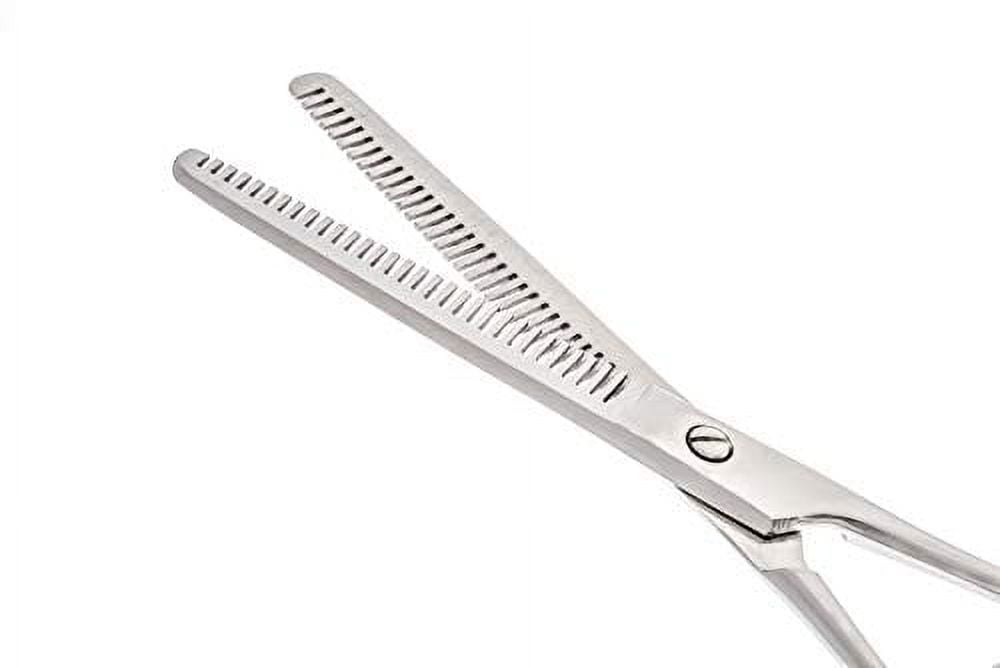 SE 6.5" Stainless Steel Thinning Scissors with Double-Sided Teeth ...