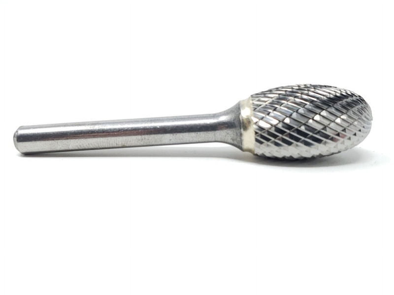 HELONGCO SE-6 Double Cut Oval Shape Carbide Burr Bit, 5/8" x 1", 1/4 ...