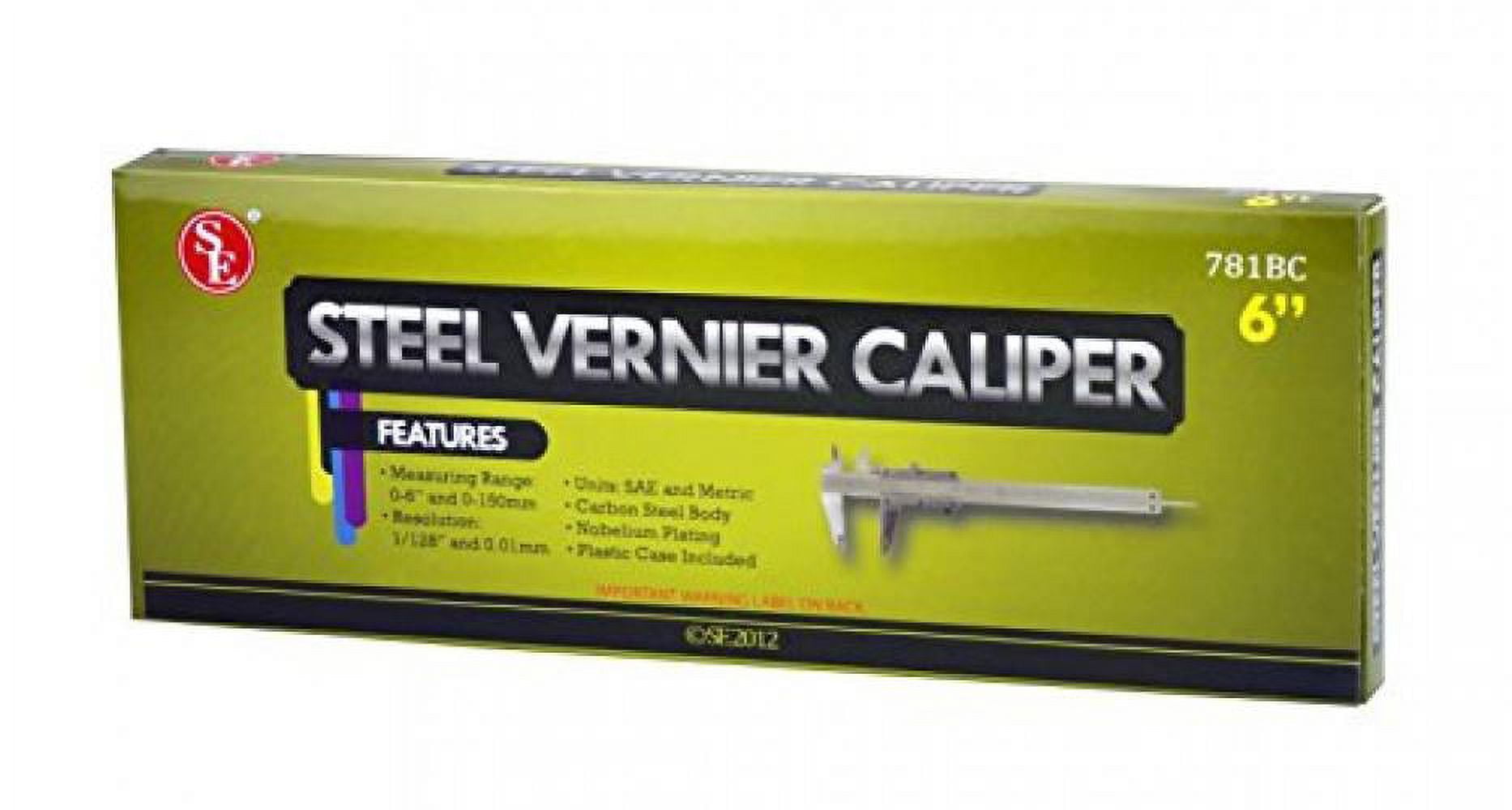 SE 781BC Steel Vernier Caliper, 6-Inch Measuring Range - Walmart.com