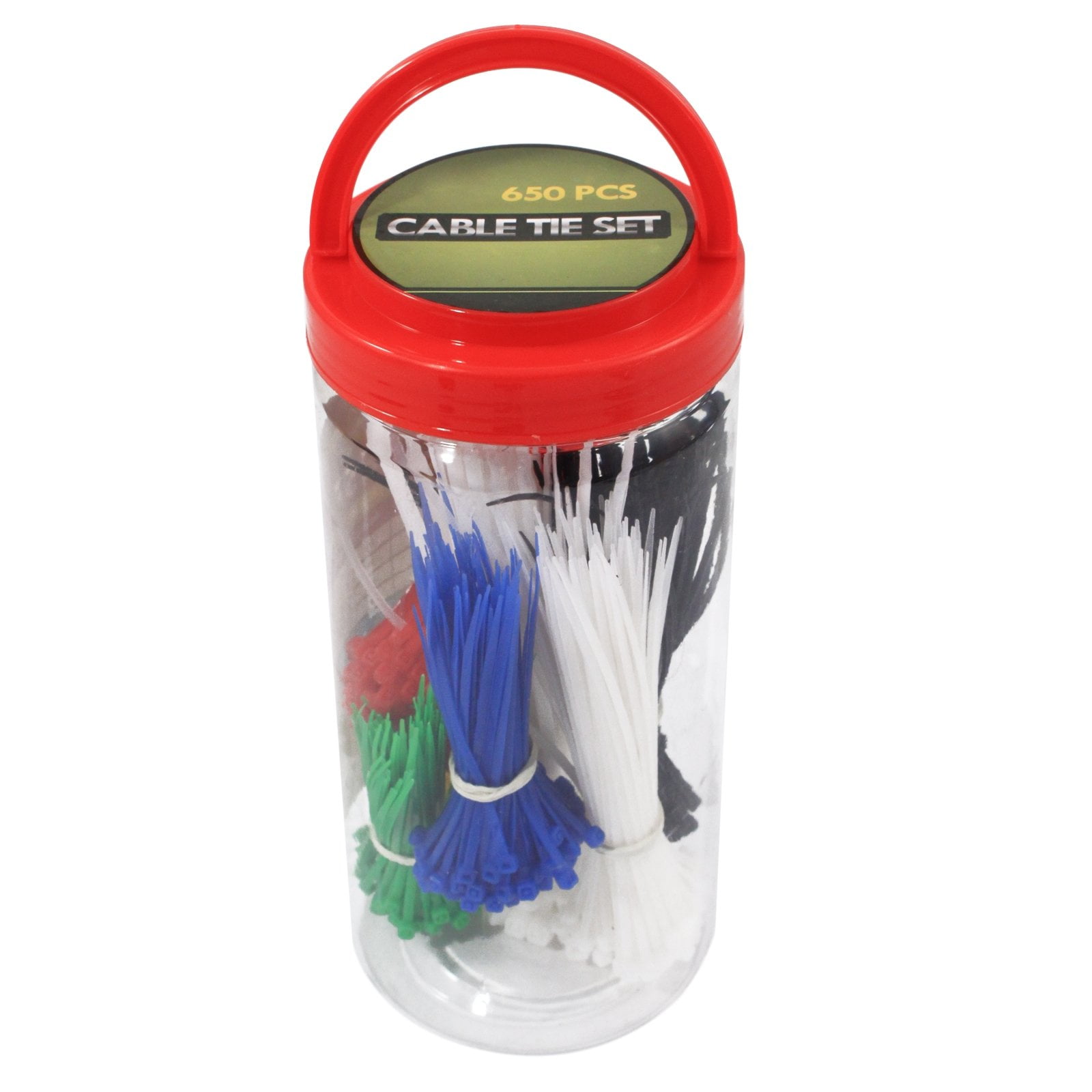 SE Assorted Color Cable Tie Set (650 PC.) - CT650J - Walmart.com