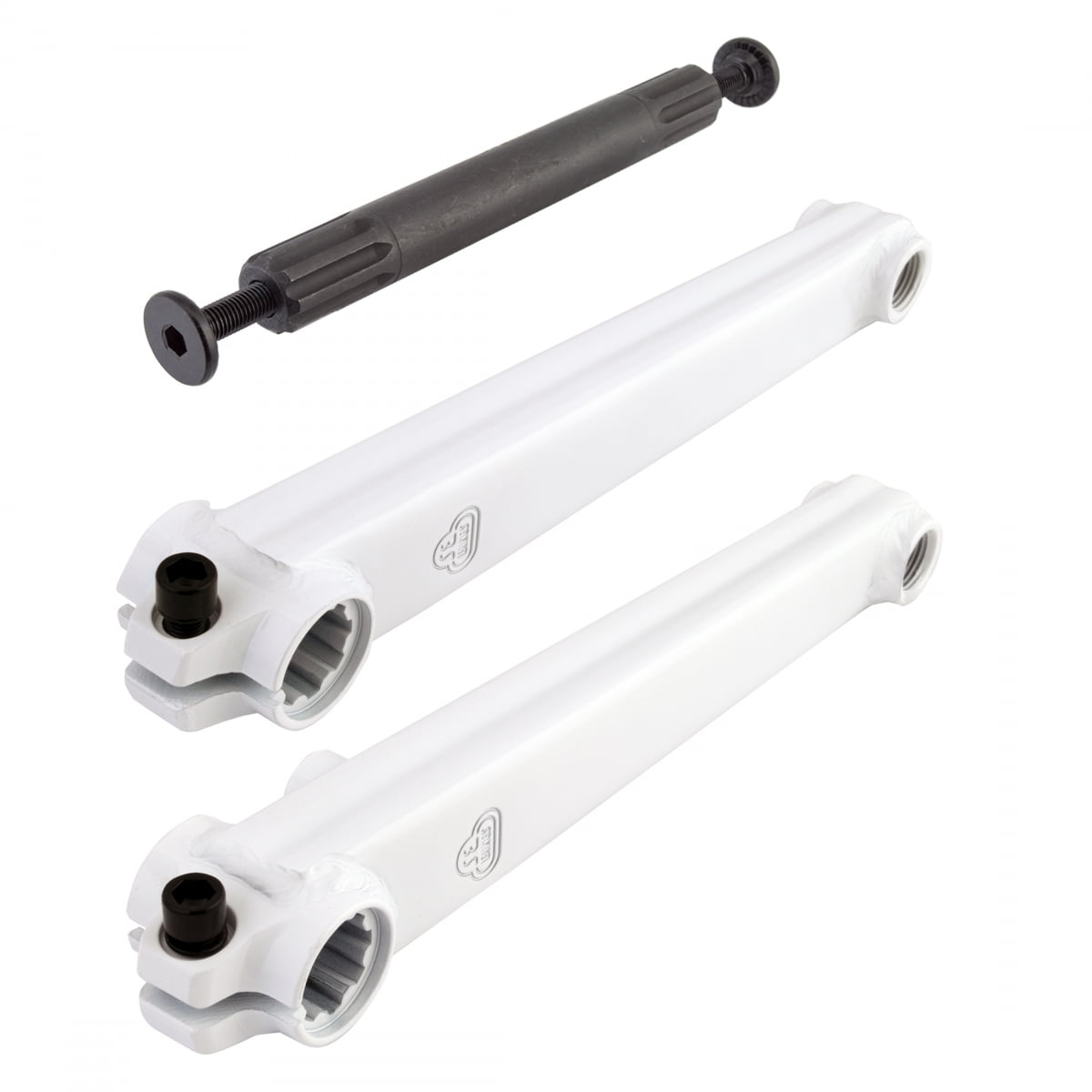 SE Bikes V-Ridge Cranks BB Axle Inlcuded 175mm 19mm Single Speed WHT ...
