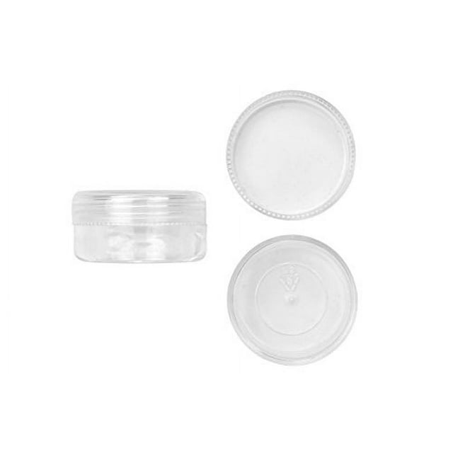 Se Clear Round Plastic Storage Containers With Screw On Lids Set Of 12