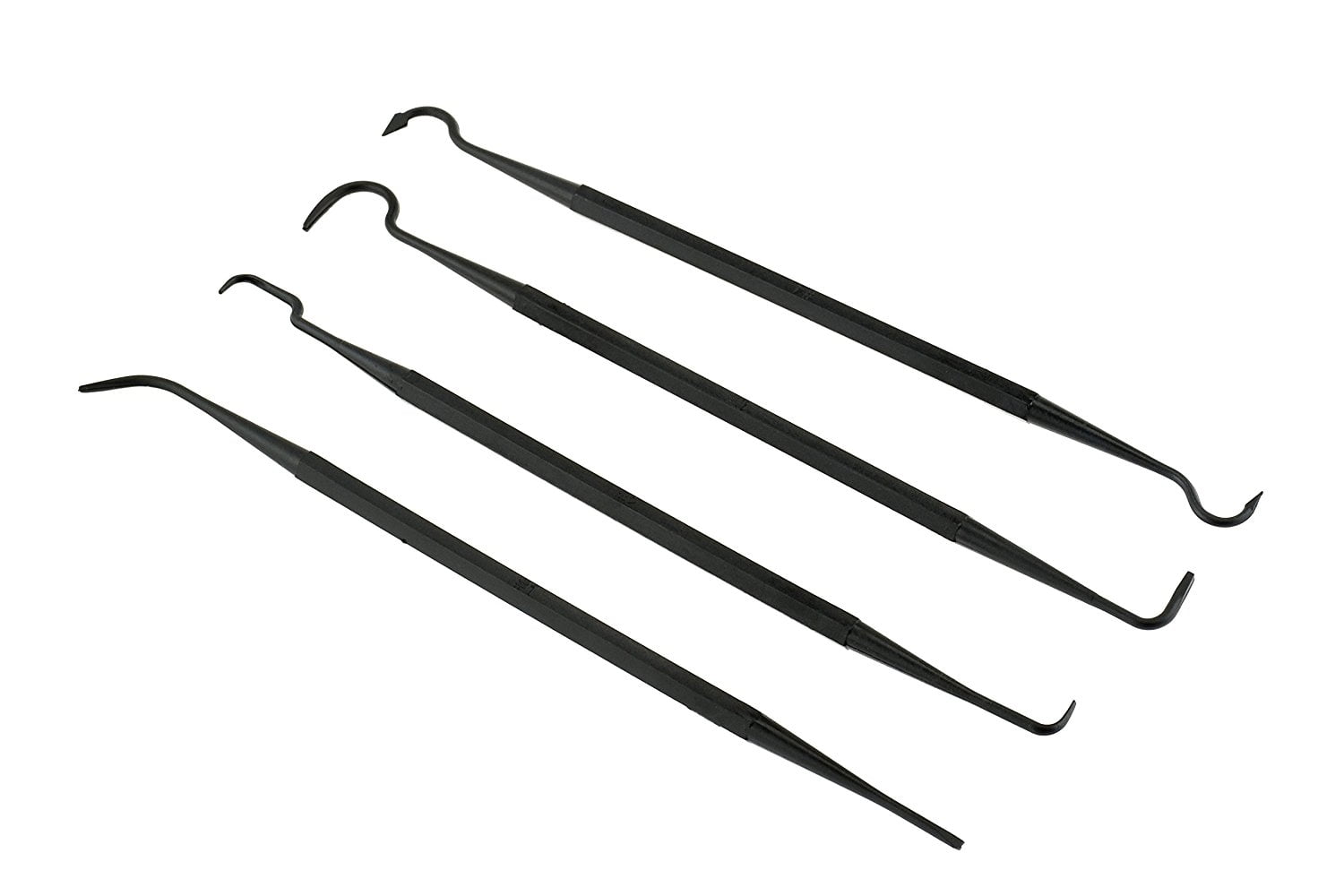 SE DD-44P 4-Piece 7-1/4” Double-Ended Nylon Pick Set, Black - Walmart.com