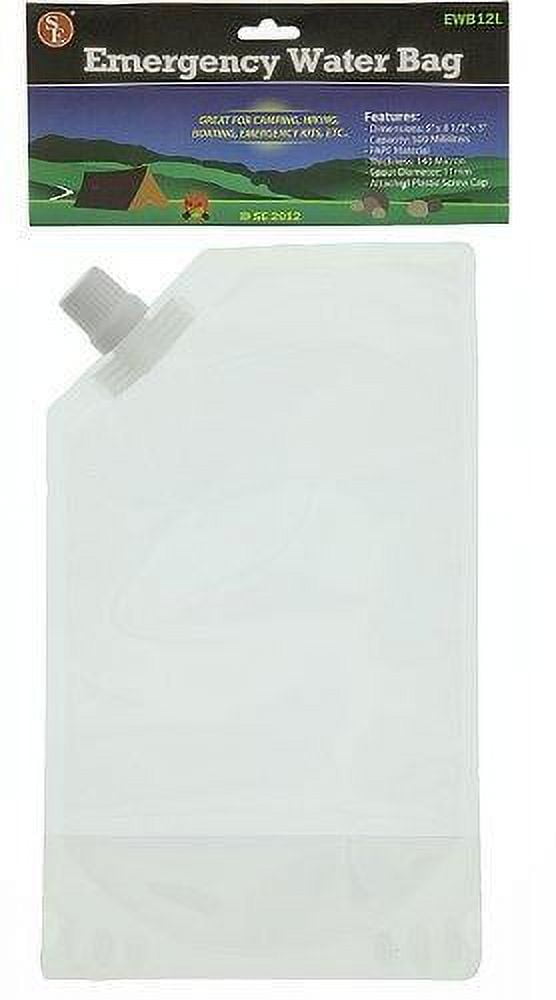 SE EWB12L 140 Micron Emergency Water Bag, 500mL-Capacity - Walmart.com