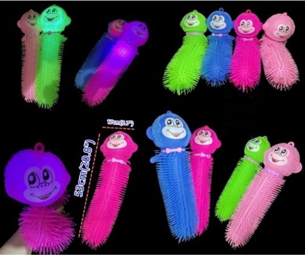 SE Light-Up Puffer Monkeys Kids Sensory Toys, 3D Articulated LED ...