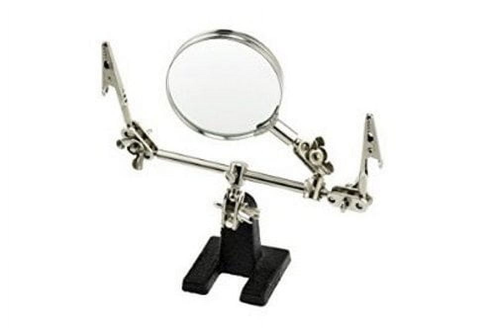 SE 4X Magnifying Glass with Helping Hand - 2-1/2 Inch Lens, 360 Degrees ...