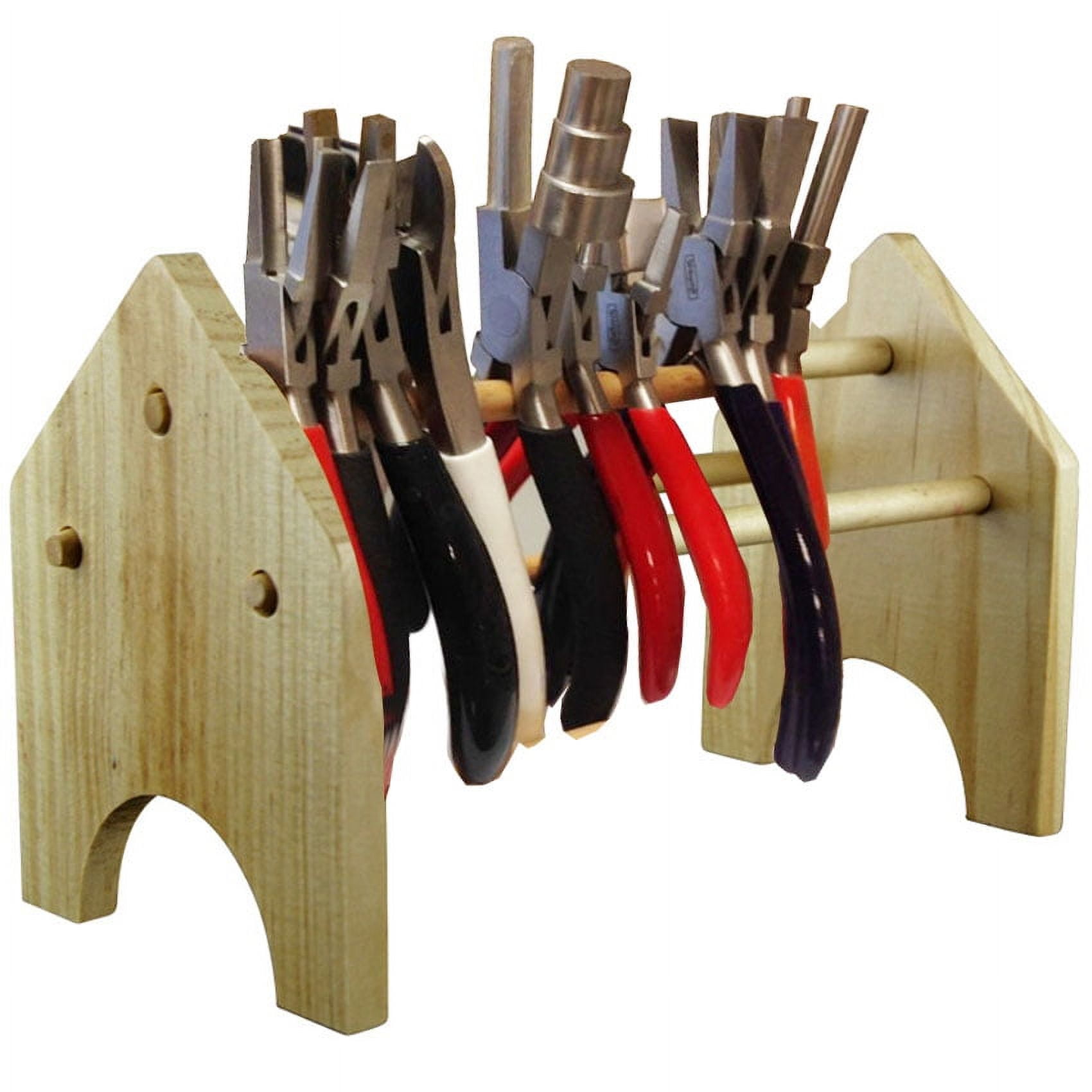 SE Mini Wood Pliers Rack - Pine Wood Dowels Rack - Mini Tool Organizer ...