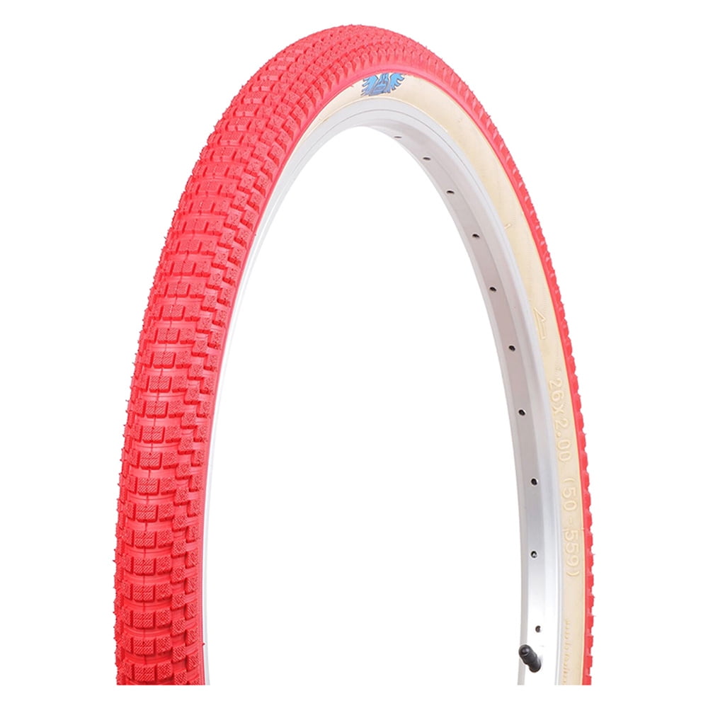 SE Racing Cub Tire 26x2.0 Red Tan Wire Bead 27 TPI Urban Wheelie ...
