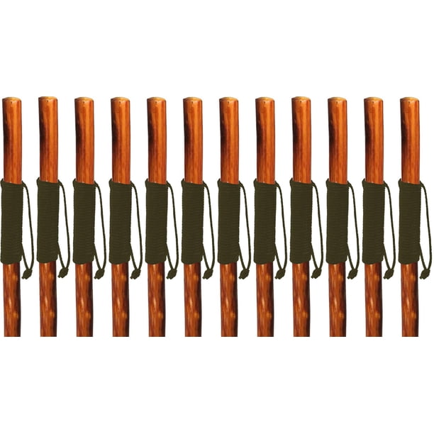 SE Walking Hiking Hike Stick Cane Staff 55" Pine Wood with Paracord ...