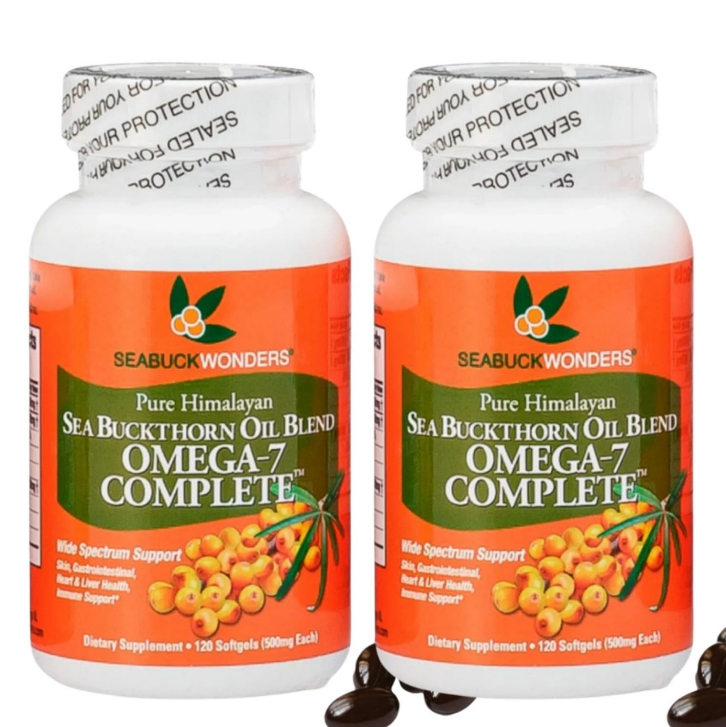 SEA BUCKW ONDERS NutriGlow Omega-7 Oil Blend, High Potency, 120 ...