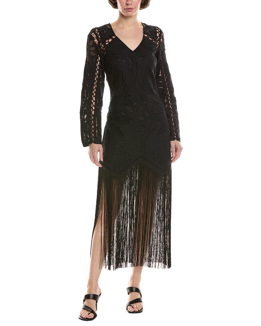 SEA NY womens Liesel Lace Midi Dress, 00, Black - Walmart.com