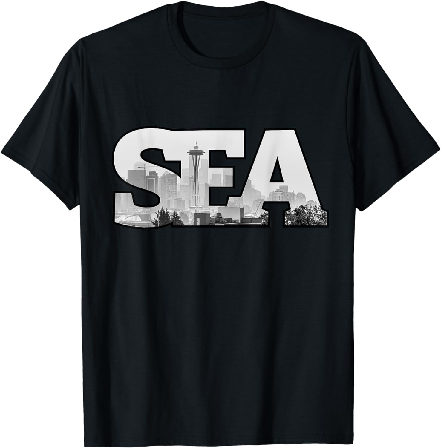 SEA Seattle City Skyline of Seattle, Washington T-Shirt - Walmart.com