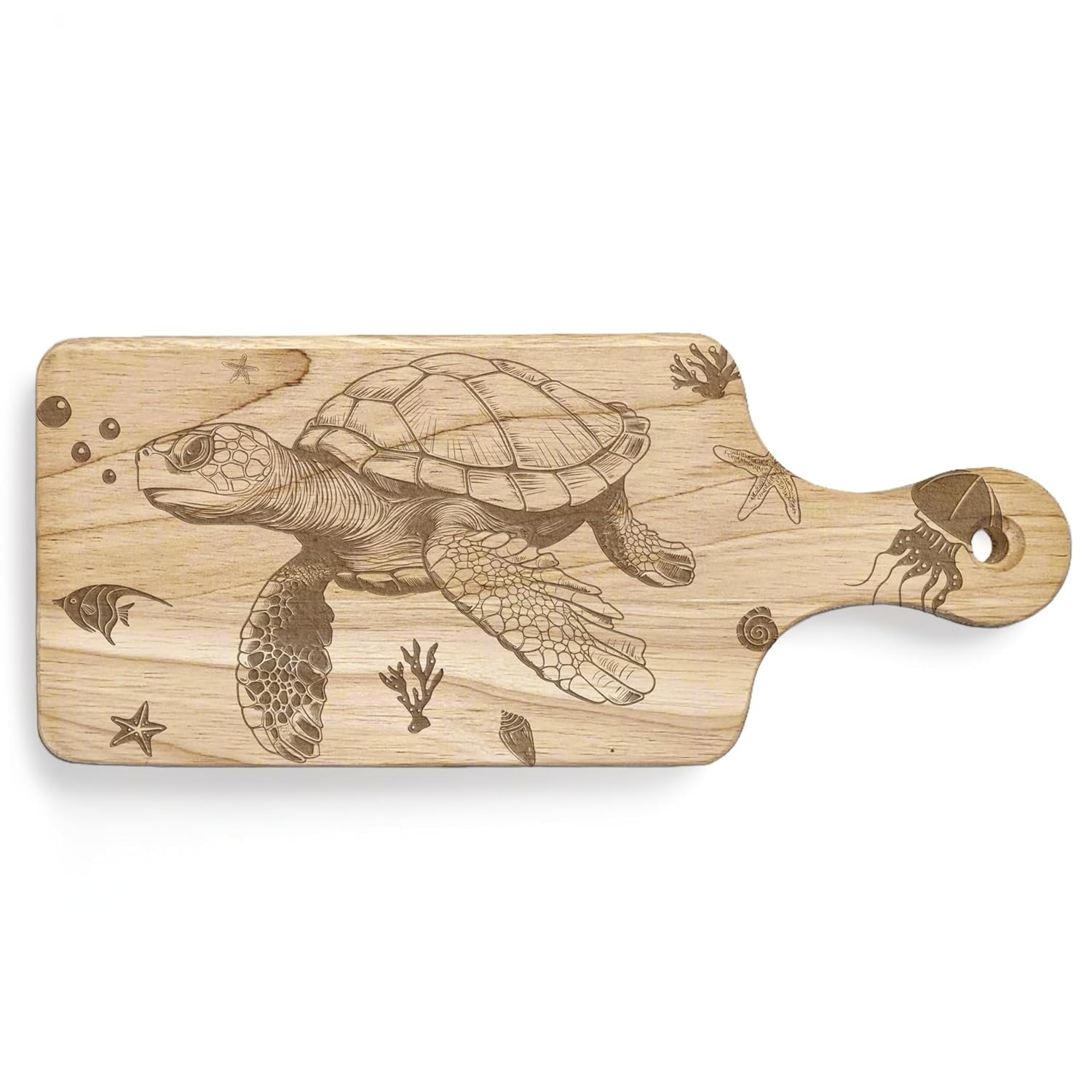 SEA TURTLE Engraved Cutting Board | Ocean Animals Marine Life Water Sea ...