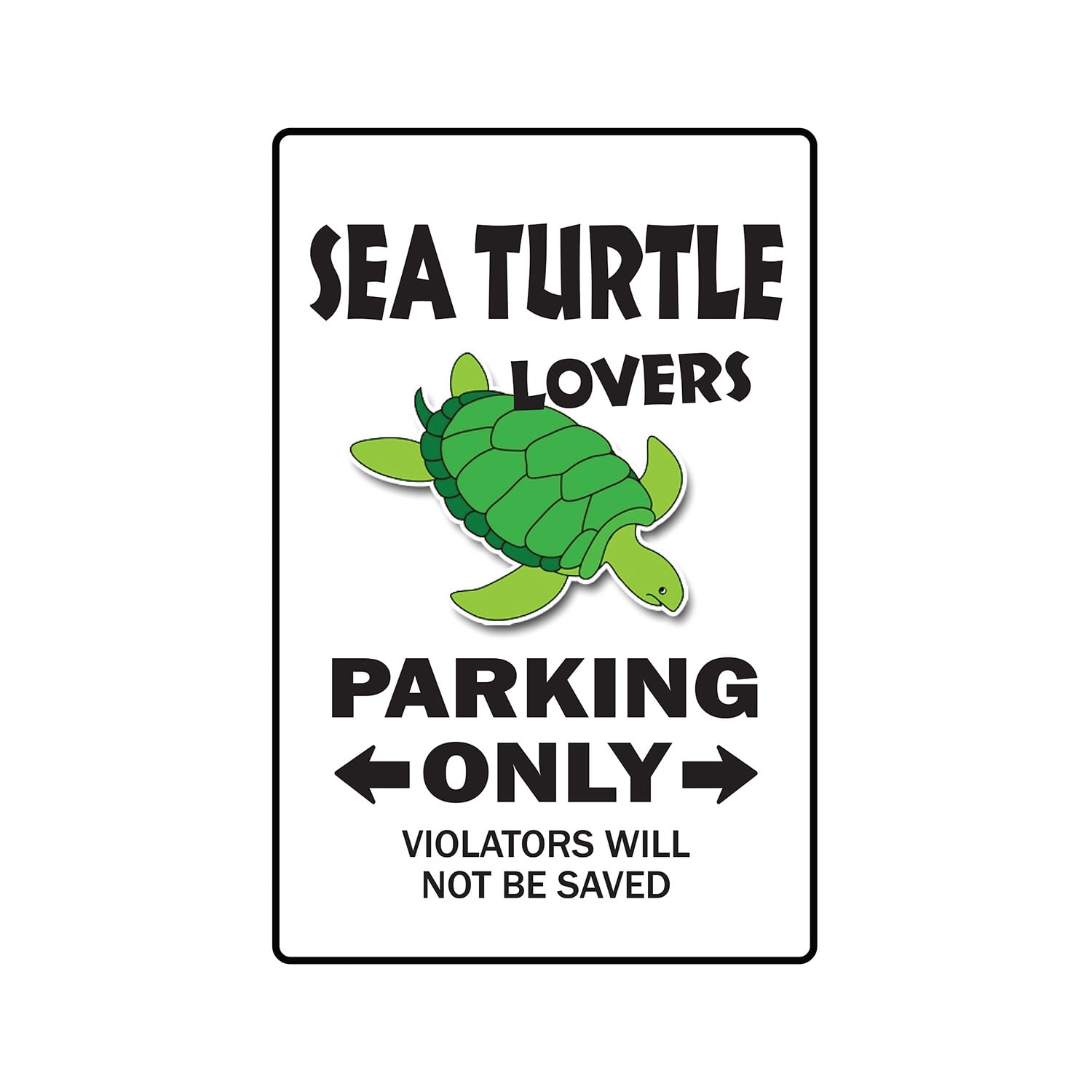 SEA TURTLE LOVERS Parking Aluminum Sign ocean aquarium animal | Indoor ...