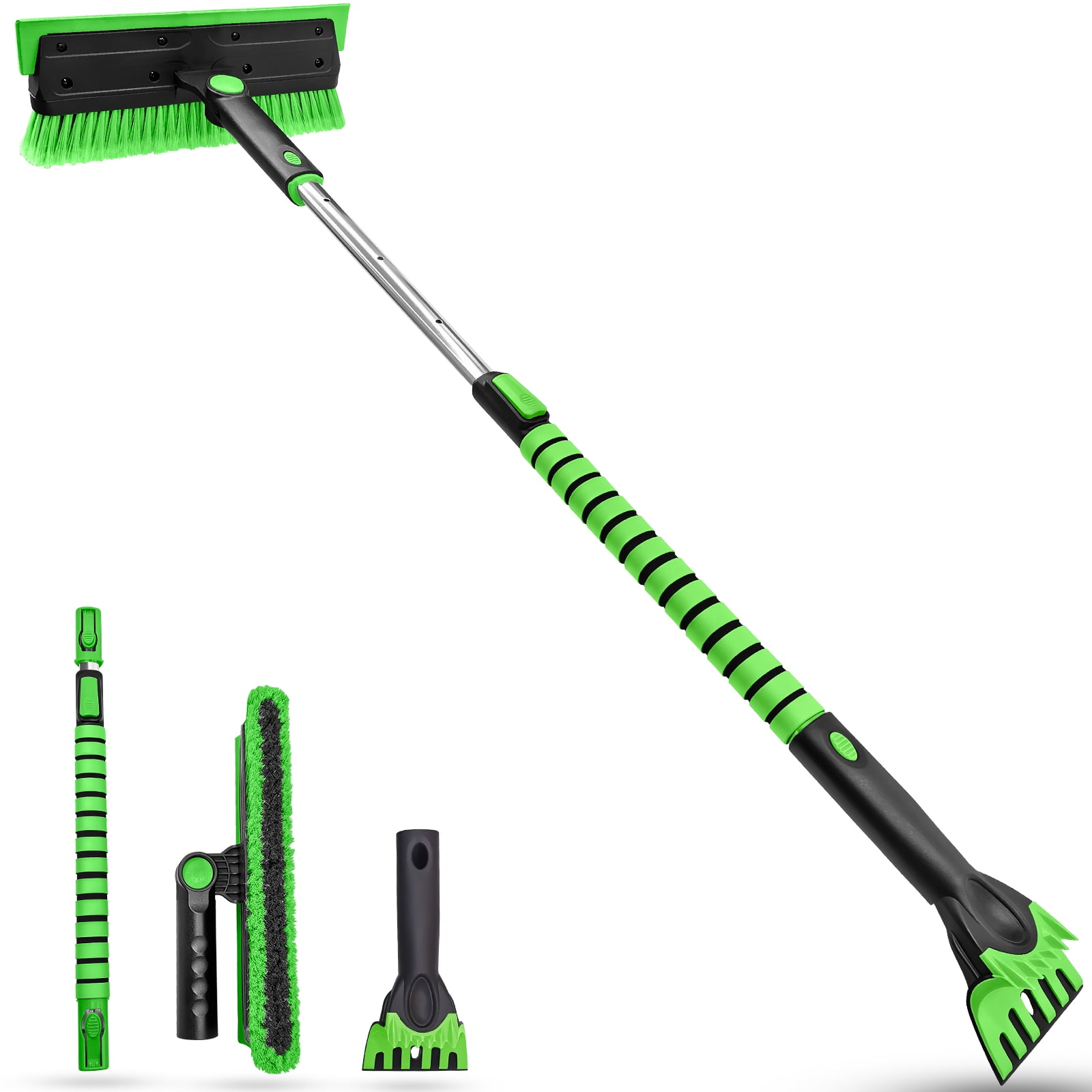 SEAAES 51" Heavy Duty Snow Brush for Trucks, Stable Design Long Handle ...