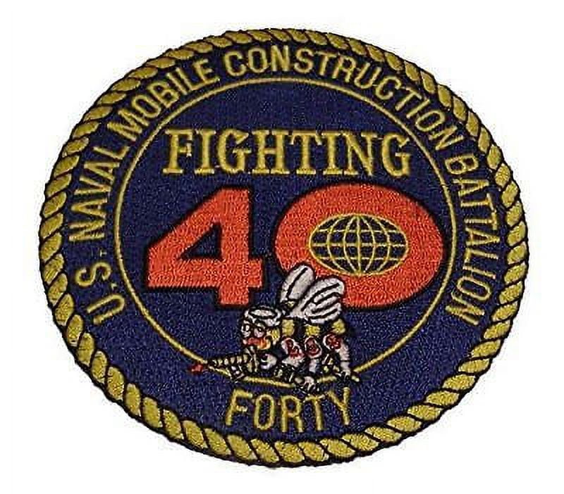 SEABEE NAVAL MOBILE CONSTRUCTION BATTALION FORTY NMCB 40 PATCH FIGHTING FORTY - Walmart.com
