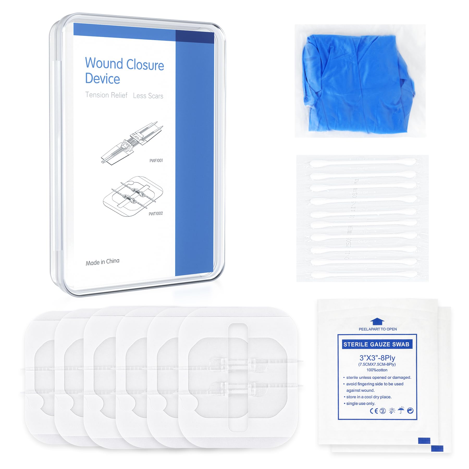SEABIRD Wound Closure Device, Emergency Laceration Closures Kits ...