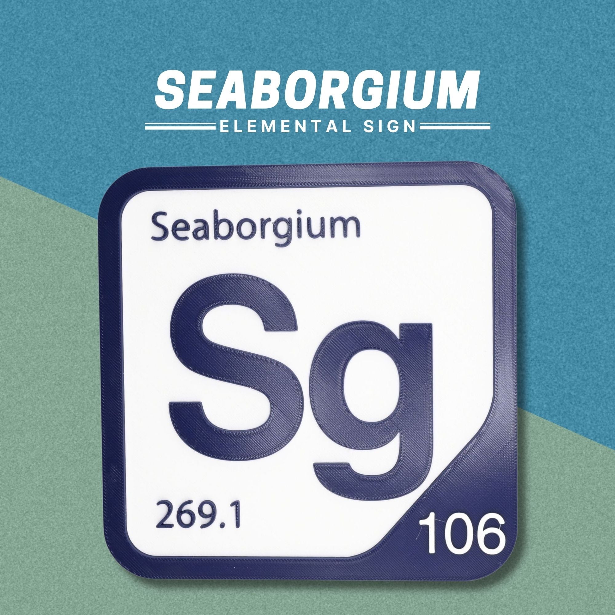 SEABORGIUM Periodic Table Tile – Educational Wall Art for Science ...