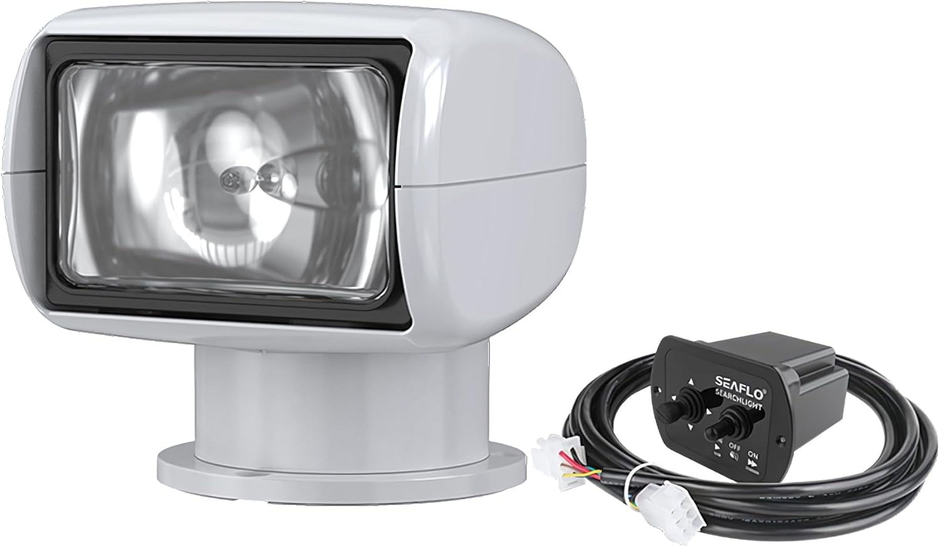 SEAFLO 01 Series 360° Rotating 12V DC Remote Control Halogen Boat ...