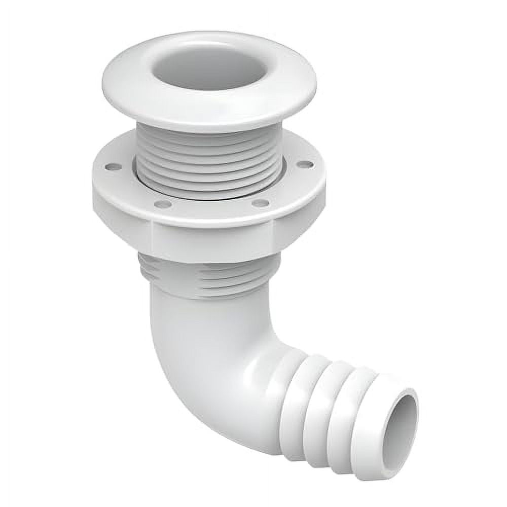 SEAFLO 1" 90° Angled Thru Hull Through-Hull Fitting with Built-in-Check ...
