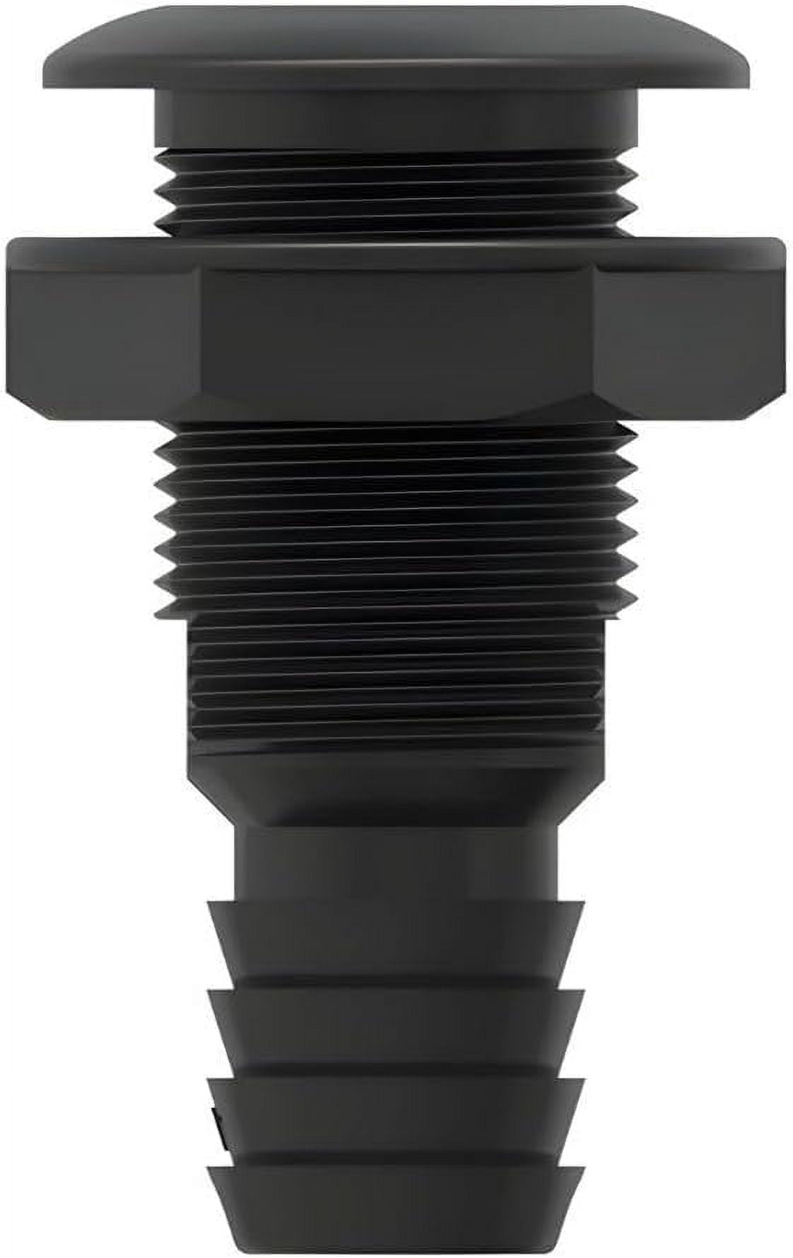 SEAFLO 1” Black Thru-Hull Fitting – Polypropylene and Glass-Filled ...