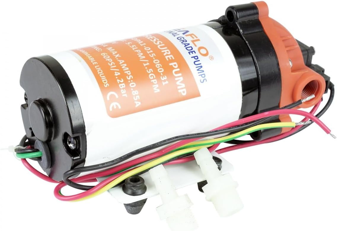SEAFLO 110V 1.5 GPM 60 PSI 31-Series DC Diaphragm Pump – Self-Priming ...