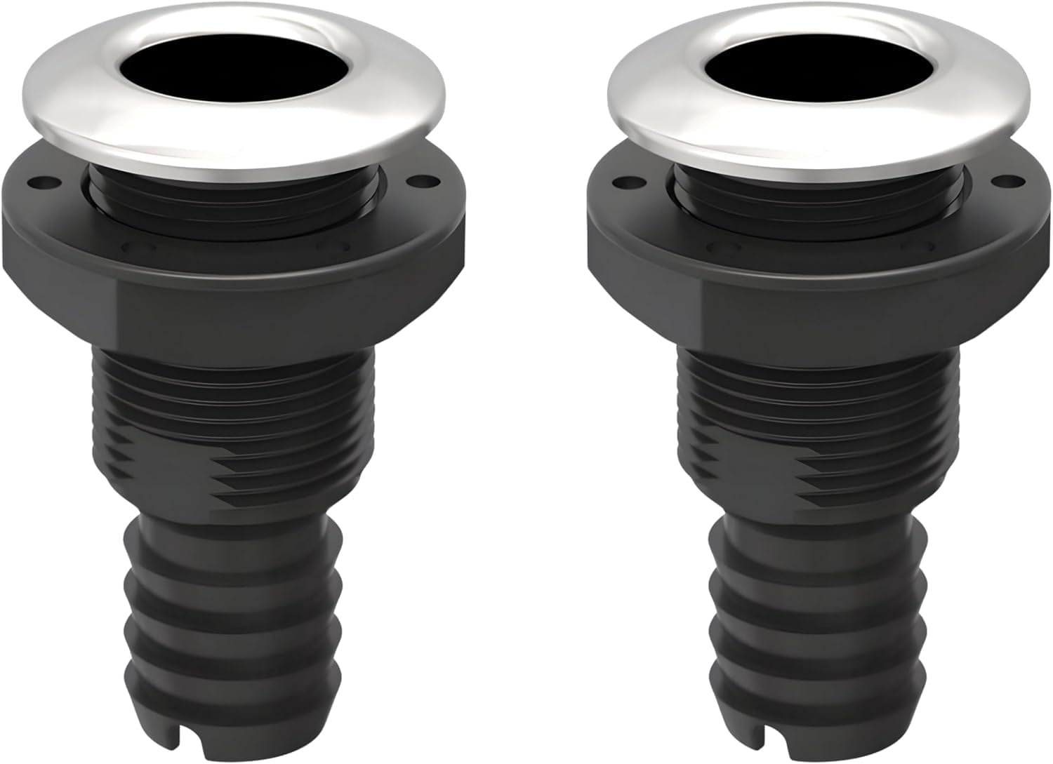 SEAFLO 2” Thru-Hull Fitting with 316 Stainless Steel Cap – Built-in ...