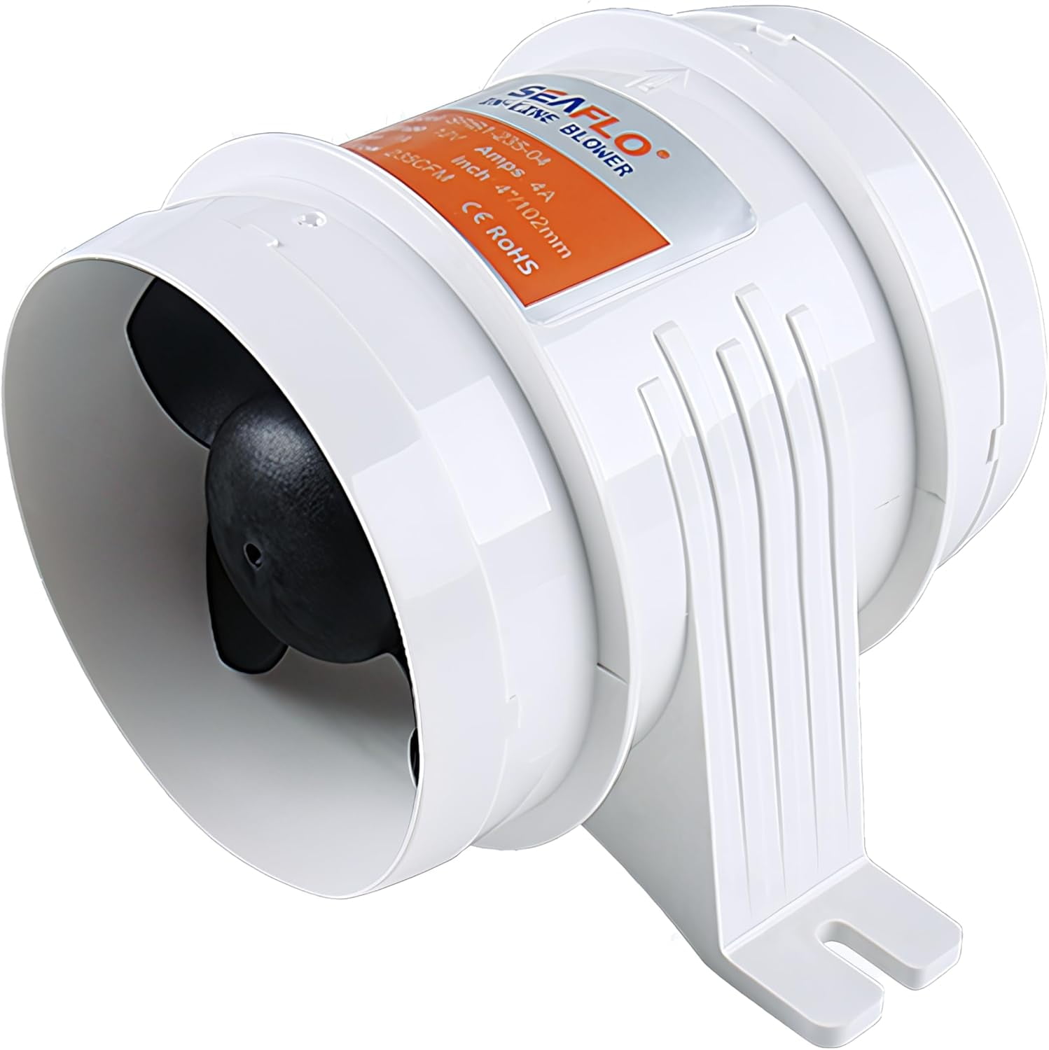 SEAFLO 4" 235 CFM 24V Round in-Line Bilge Blower Fan Low Noise, High ...