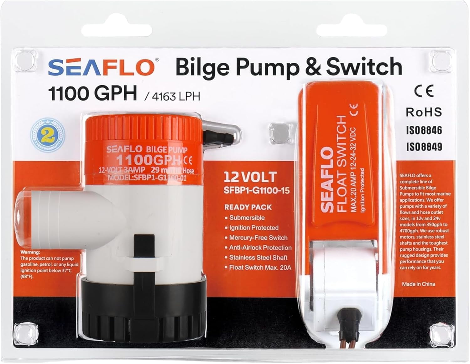 SEAFLO Bilge Pump and Float Switch - Walmart.com