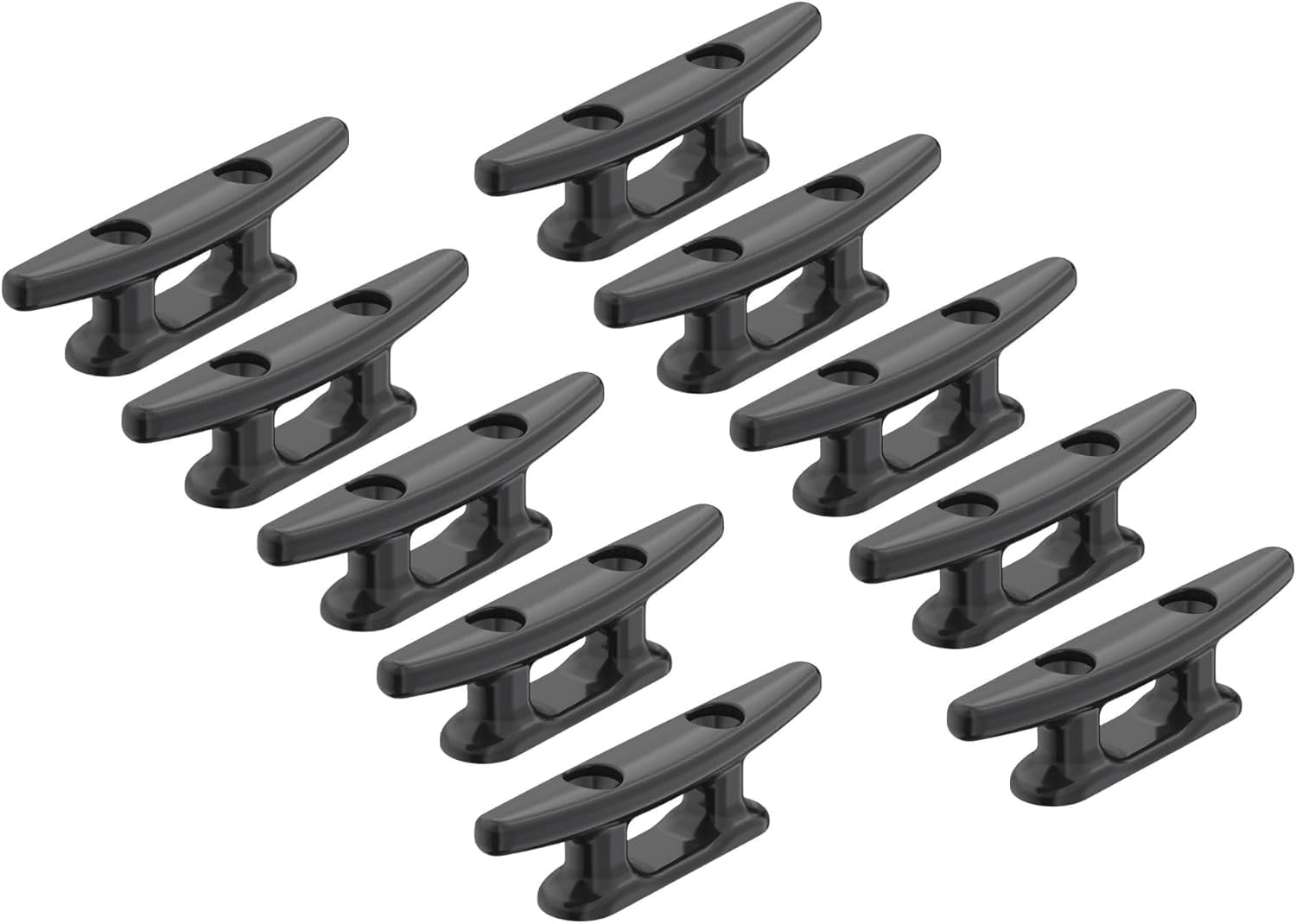 SEAFLO 8" Boat Cleat Black Nylon Dock Cleat Kayak Cleat(8", 10-Pack ...