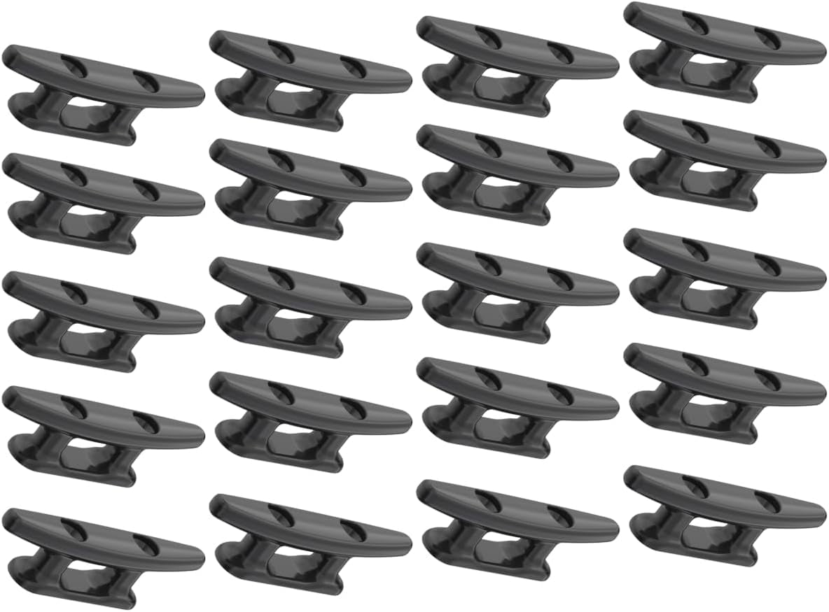 SEAFLO 8" Boat Cleat Black Nylon Dock Cleat Kayak Cleat(8", 20-Pack ...